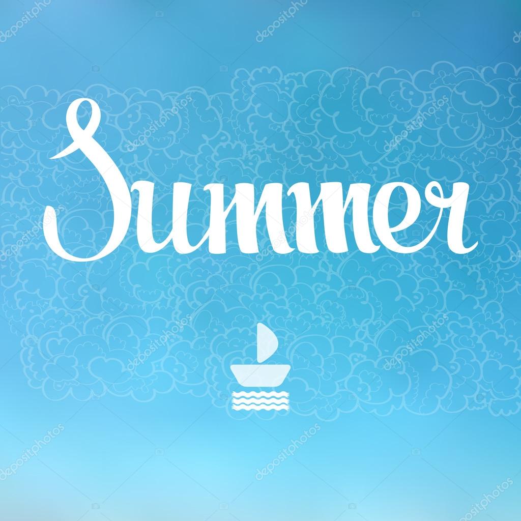 Hand written word Summer Stock Vector by ©kotokomi 67159131