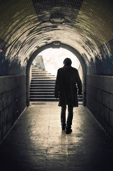 Back view of a mysterious man - Stock Image - Everypixel