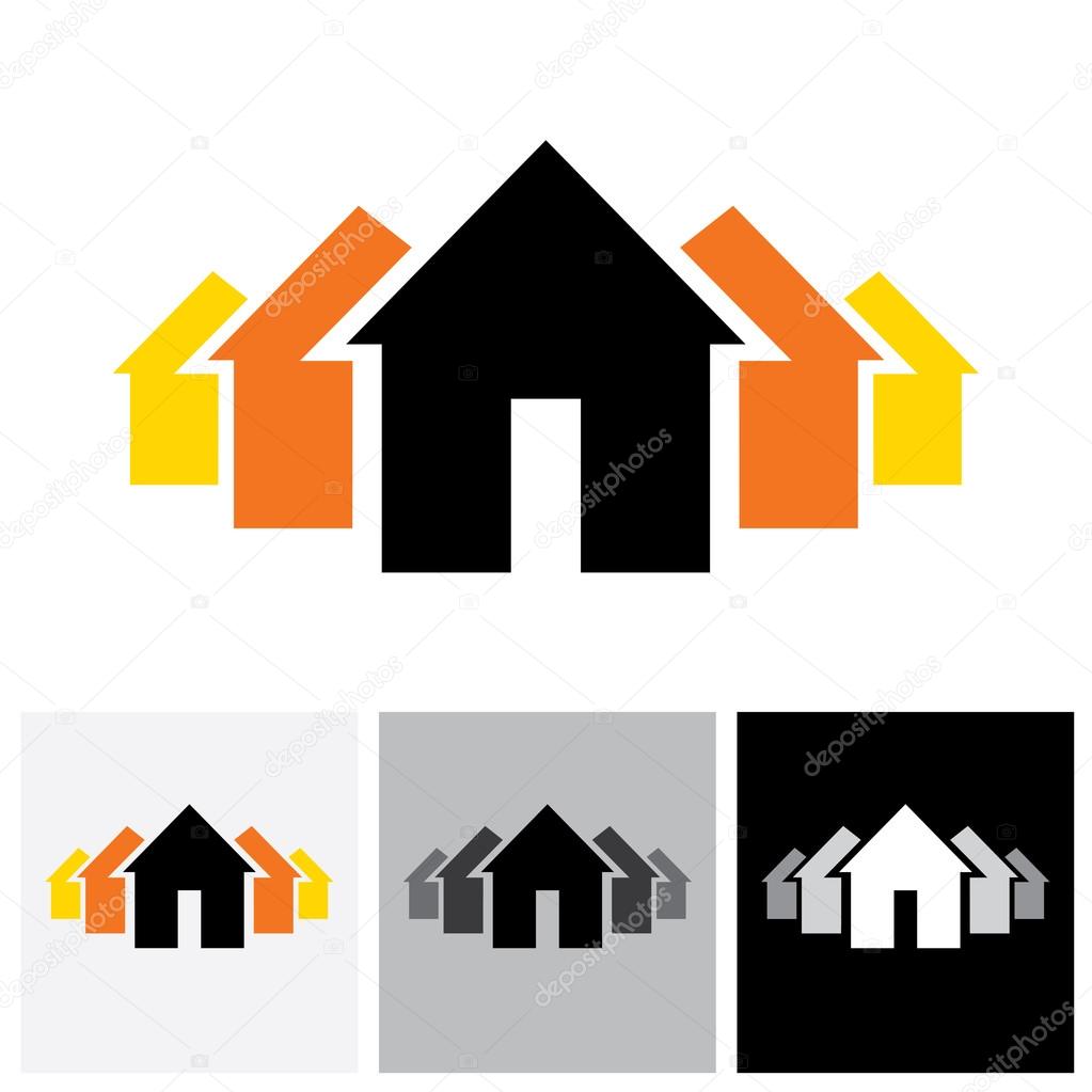 House ( home ) & residence sign for real estate - vector logo ic Stock ...