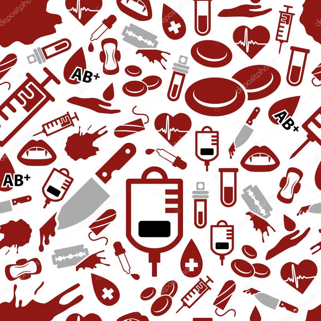 Blood seamless pattern Stock Vector Image by ©glorcza #55327673