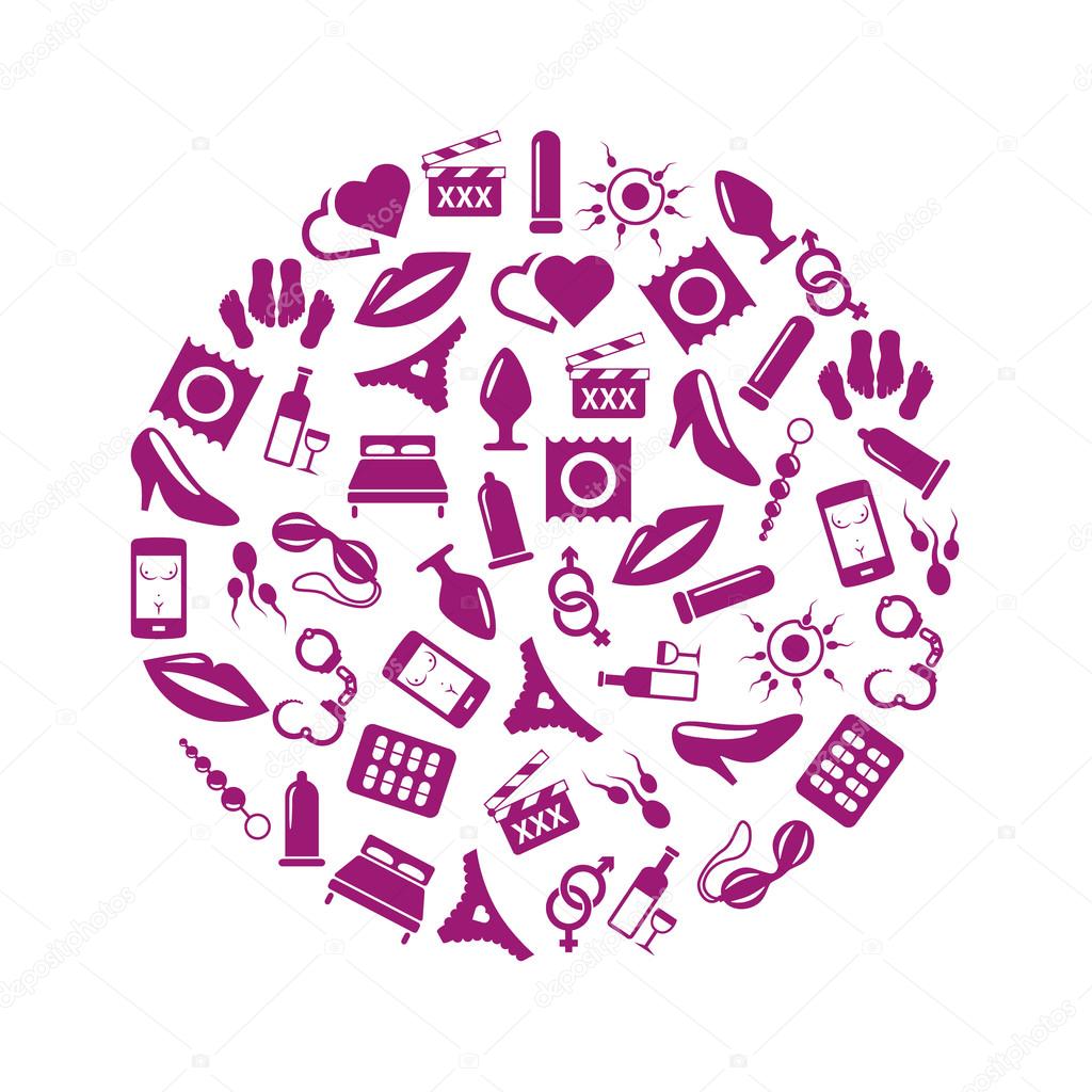 Sex Icons In Circle Stock Vector Image By ©glorcza 57097375