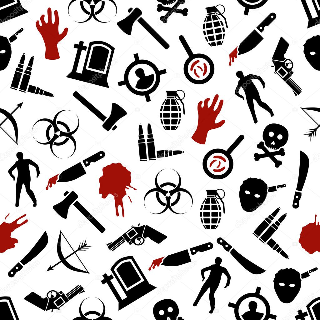 Zombie seamless pattern Stock Vector Image by ©glorcza #59294601