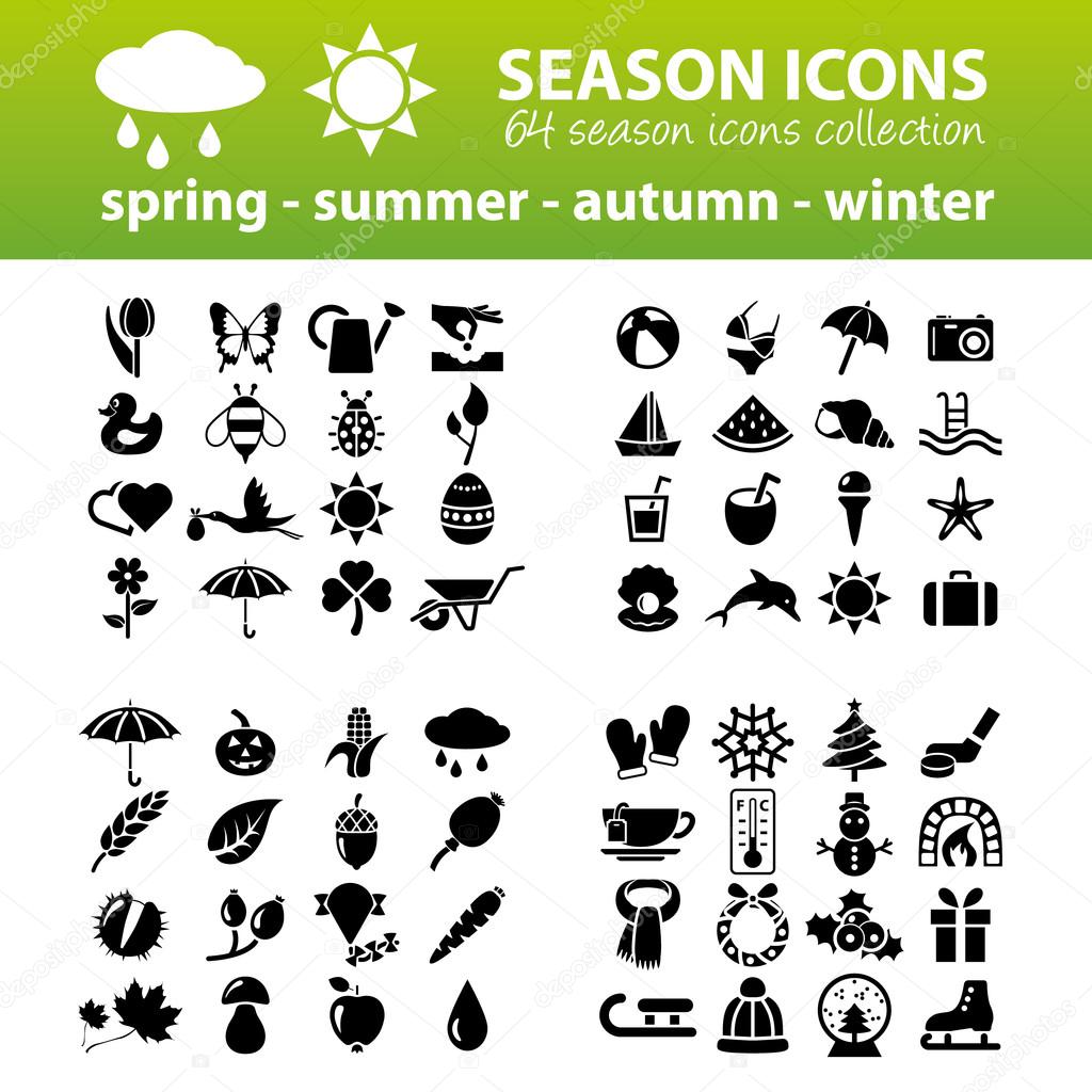 Season icons Stock Vector Image by ©glorcza #61997397