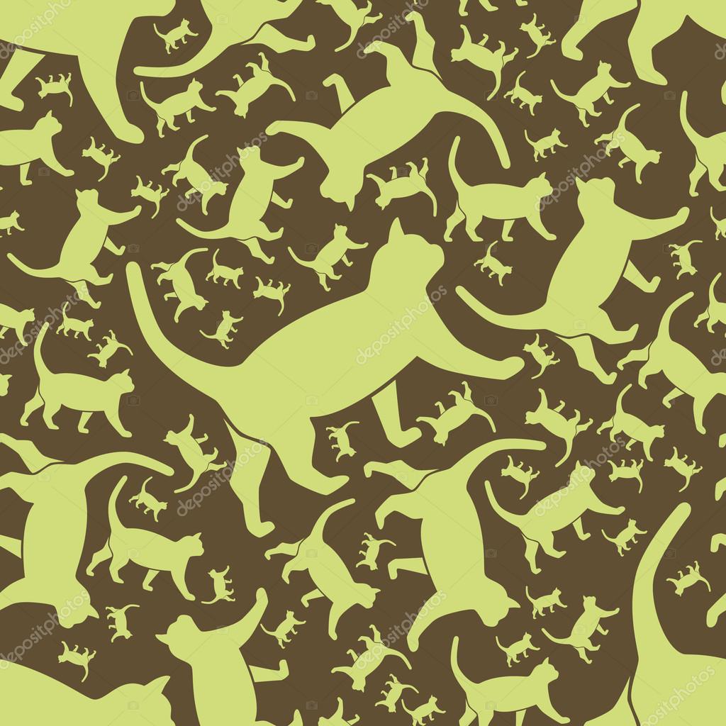 Cat Seamless Pattern Stock Vector Image By ©glorcza 66911369