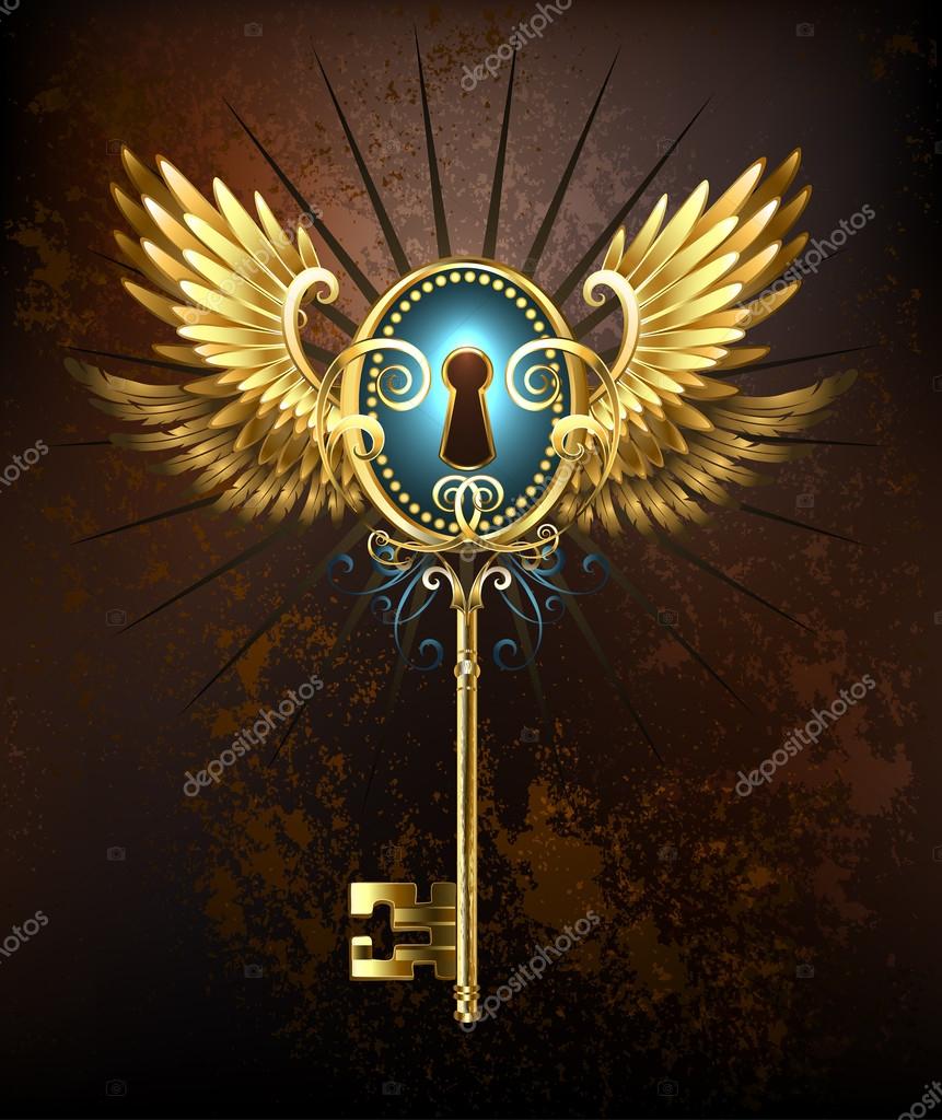 Key with golden wings Stock Vector Image by ©blackmoon979 #104299240