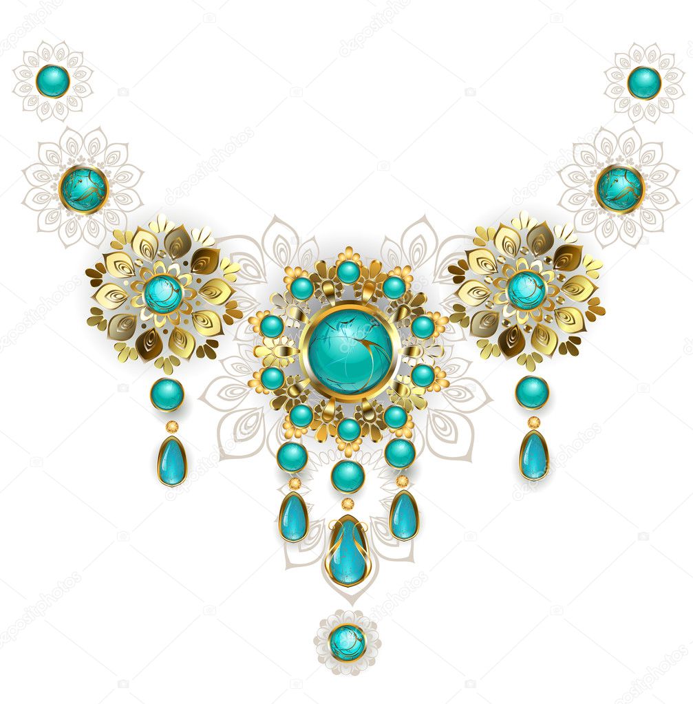 Jewelry with turquoise Stock Vector by ©blackmoon979 122769202