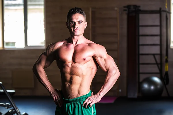 Strong Athletic Man Fitness Model Torso showing six pack abs - Stock Image - Everypixel