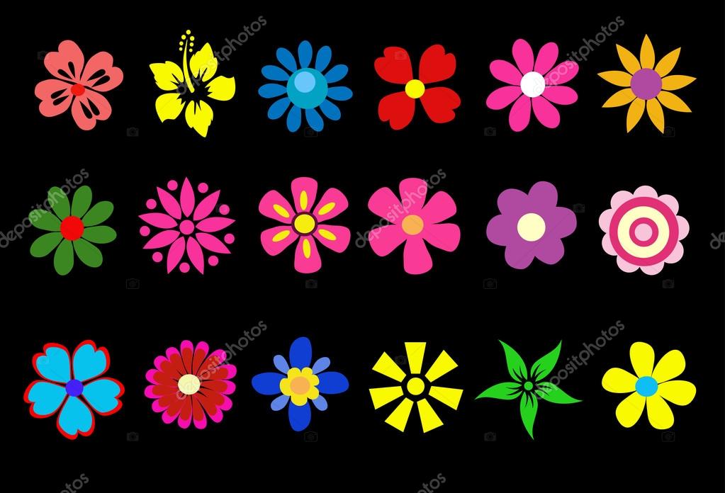 Colorful spring flowers vector illustration Stock Vector by ©nezezon ...