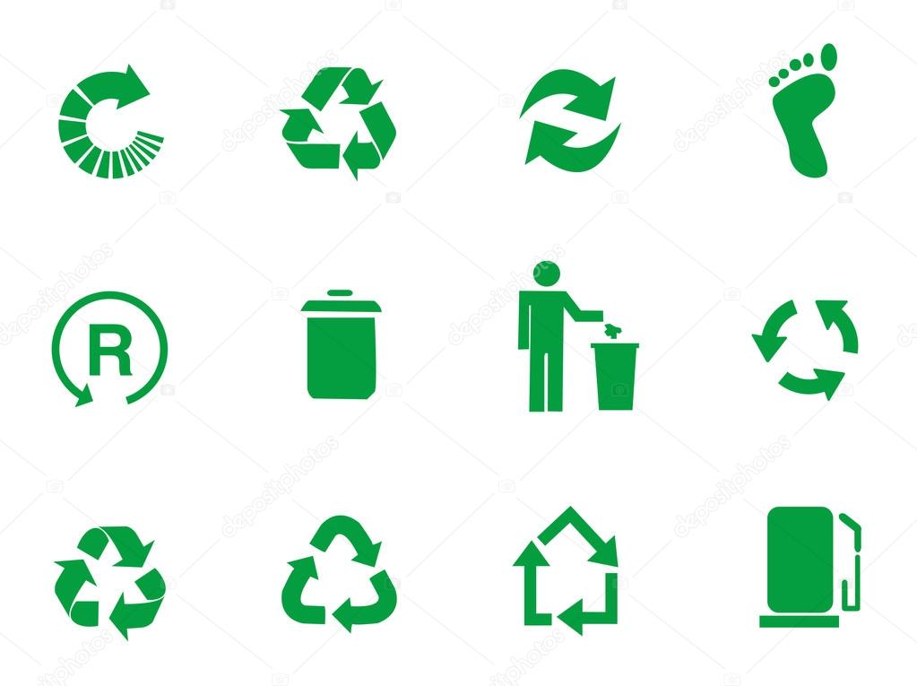 Signos de reciclaje vectorial vector, gráfico vectorial © nezezon ...
