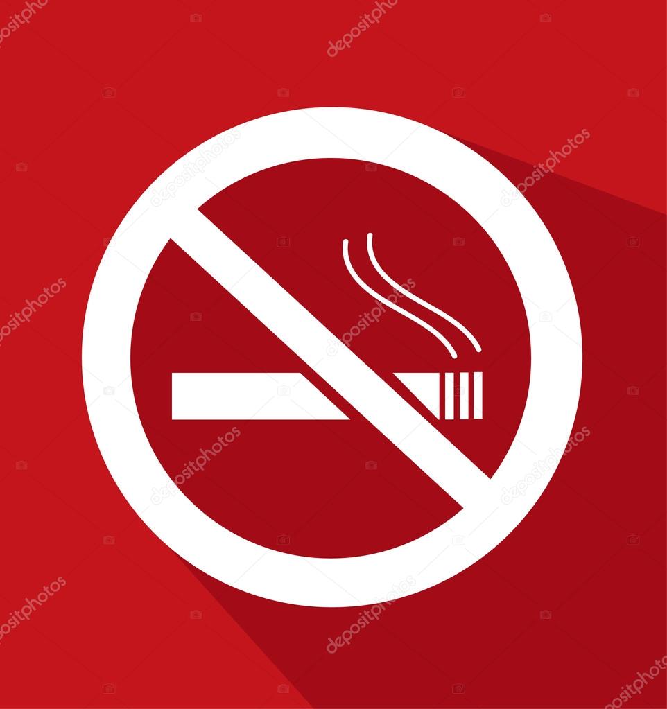 No fumar signo vector ilustración Vector de stock por ©nezezon 122374812