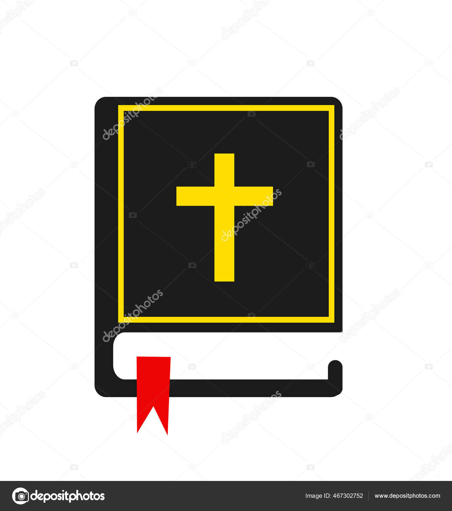 Ilustración Vectorial Biblia Santa Vector de stock #467302752 de ©nezezon