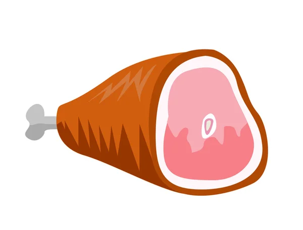 Ilustración Del Vector Jamón Dibujos Animados Sobre Fondo Blanco vector ...