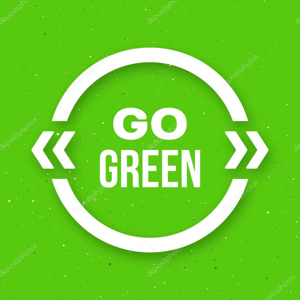 Go green typographic poster for Earth Day Vektor Stok oleh ©Astartu ...