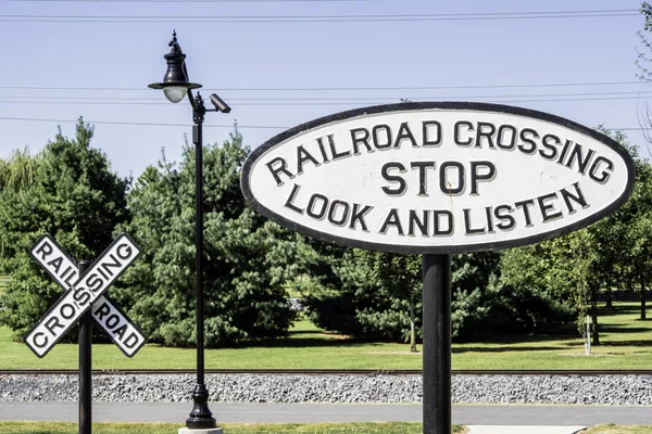Railroad crossing sign Stock Photos, Royalty Free Railroad crossing ...