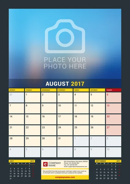 2017 wall calendar Stock Vectors, Royalty Free 2017 wall calendar ...