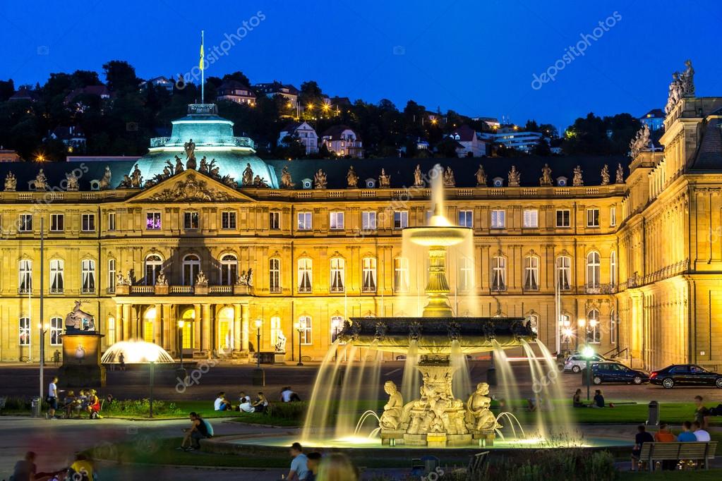 Stuttgart city center in Germany at dusk — Stock Photo © vichie81 #85199610