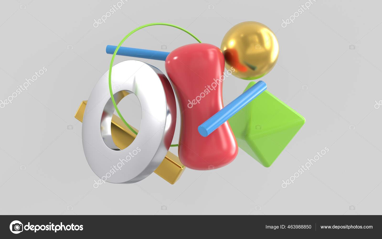 Render Abstract Composition Figures Graphic Design — Stock Photo ...