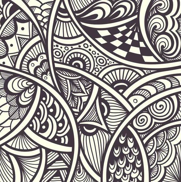 Abstract Zen Tangle Zen Doodle Background Black White Coloring Page ...