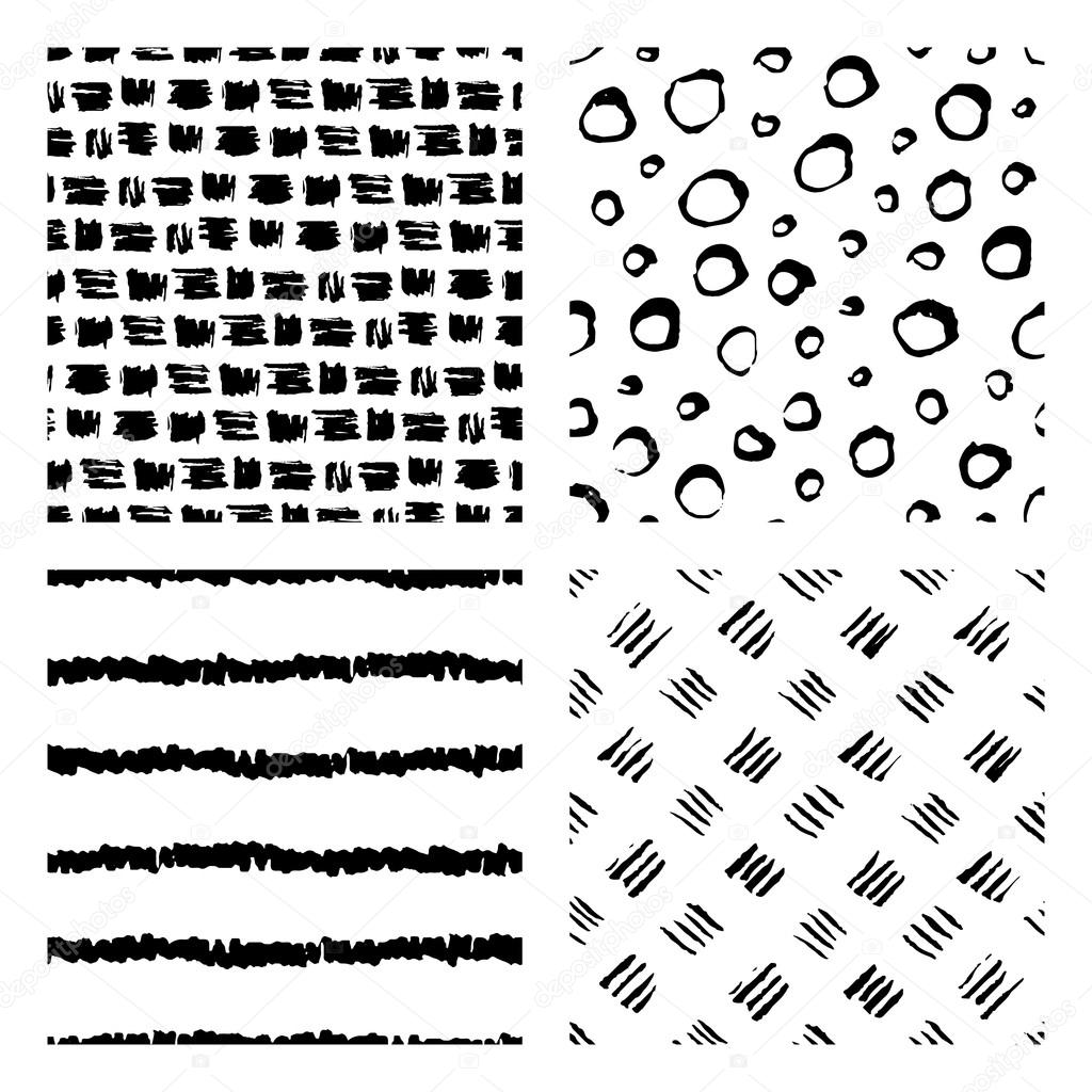 Seamless hand drawn ink patterns Stock Vector Image by ©nubephoto ...