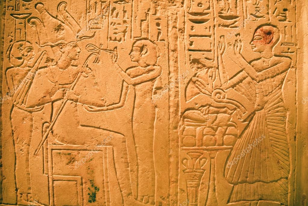 Stone artifact from ancient Egypt - Stela of Seba — Stock Photo ...