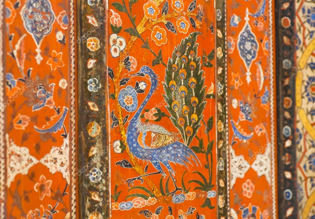 Birds of 17th century Aleppo room, paintings of Syrian dwelling house ...