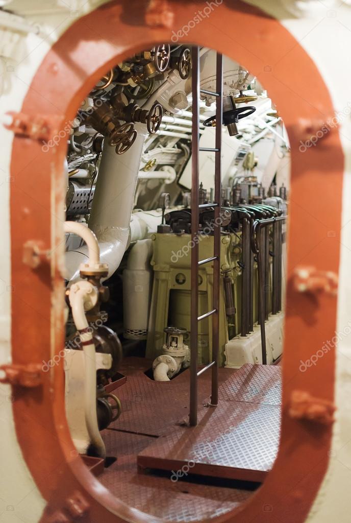 Inside of submarine. View of Diesel engine. Stock Photo by ©mproduction ...
