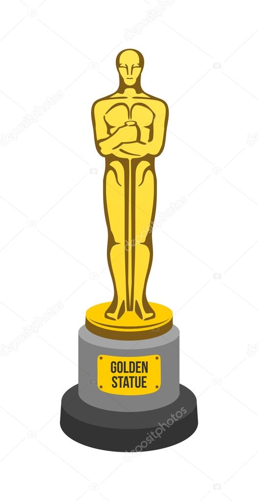 Golden statue icon — Stock Vector © nnfotograf #102175276