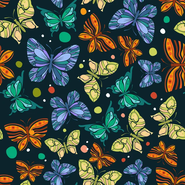Colorful seamless butterfly pattern — Stock Vector © Mirage3 #6296795