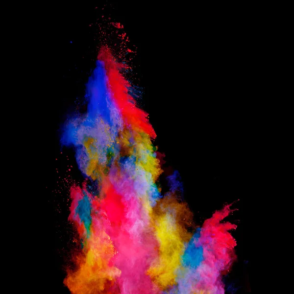 Explosion of colored powder on black background Stock Photo by ©jag_cz ...