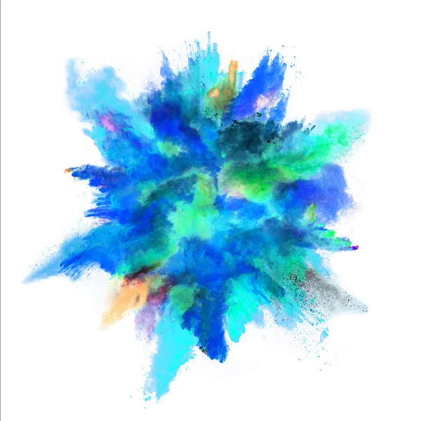 Explosion of colored powder on white background Stock Photo by ©jag_cz ...