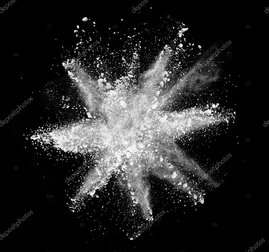 White powder explosion on black background Stock Photo by ©jag_cz 116005550
