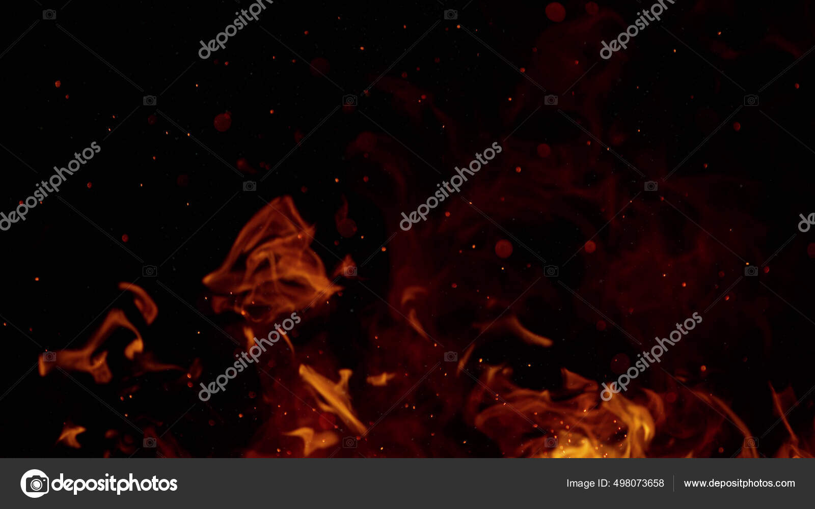 Texture Flames Isolated Black Background Fire Fiery Element Stock Photo ...