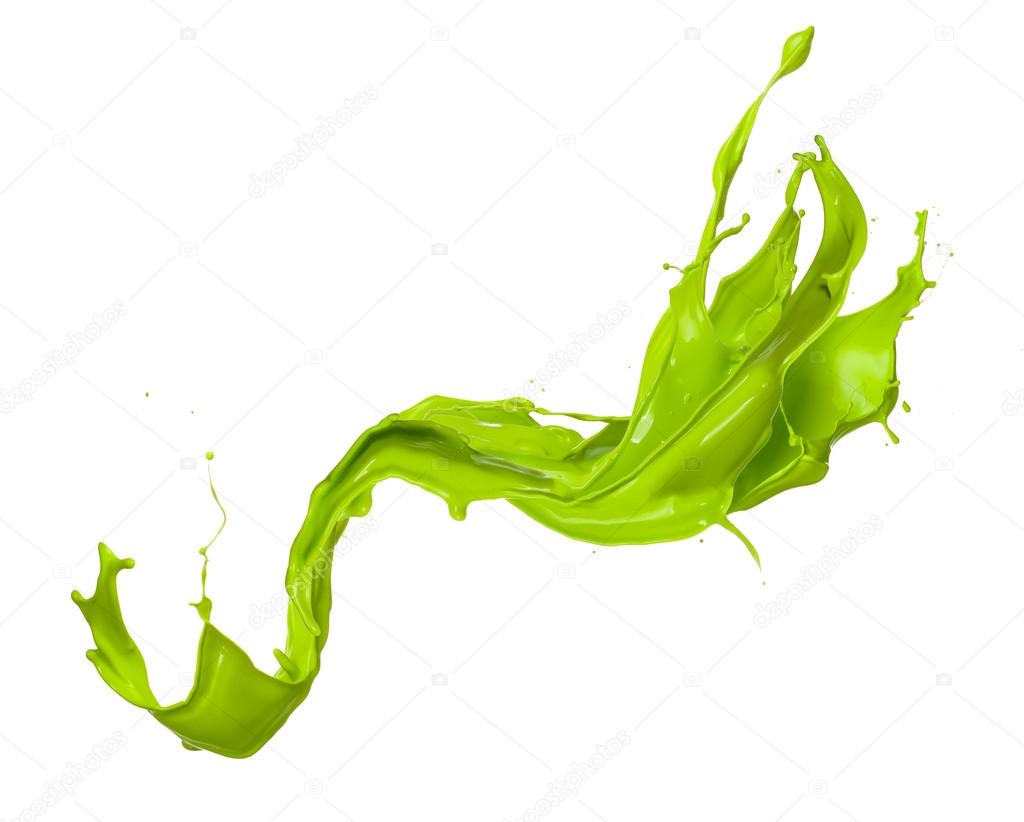 Green splash isolated on white background Stock Photo by ©jag_cz 54615479