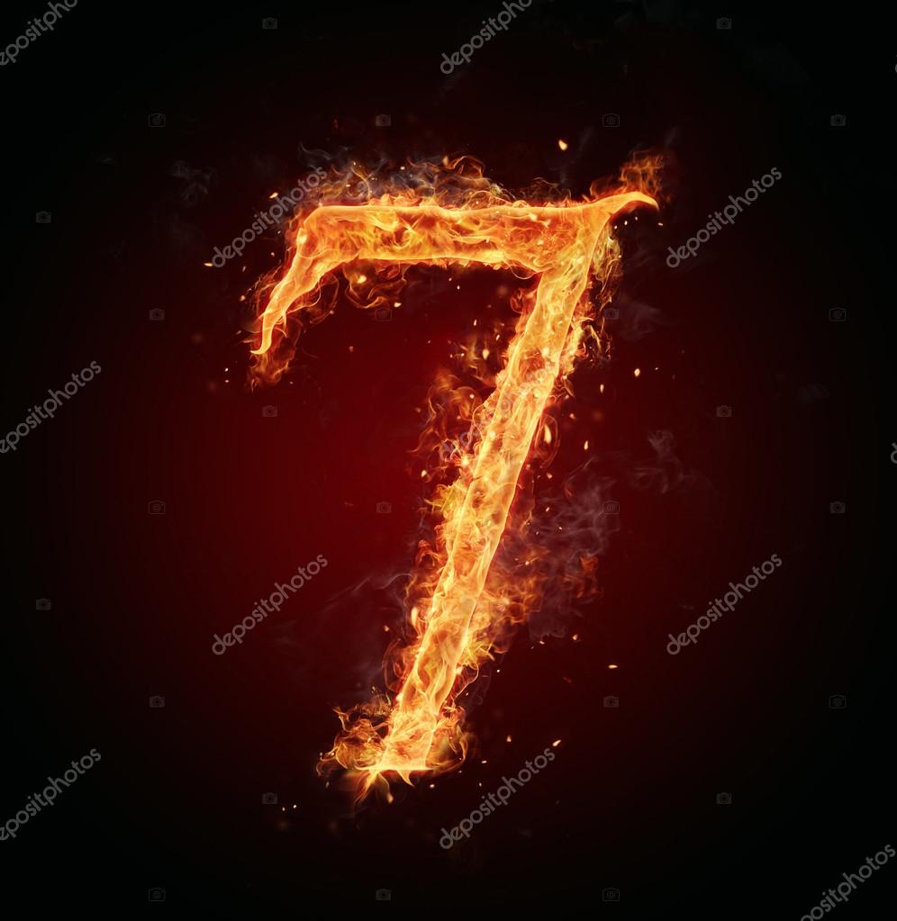 Fire number on black background — Stock Photo © jag_cz #61889823