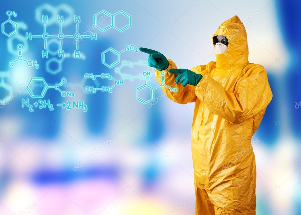 Laboratory man drawing digital scheme — Stock Photo © jag_cz #66910695