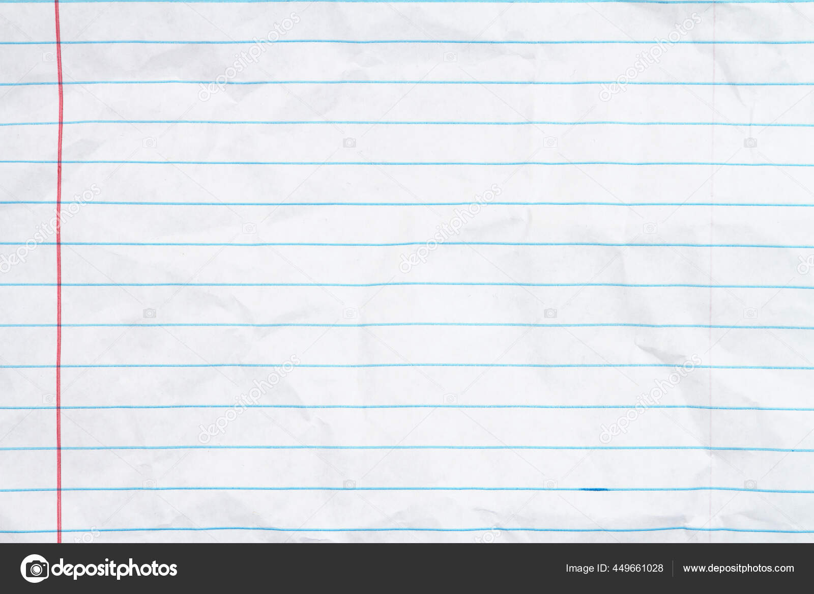 Wrinkled Notebook Paper Background
