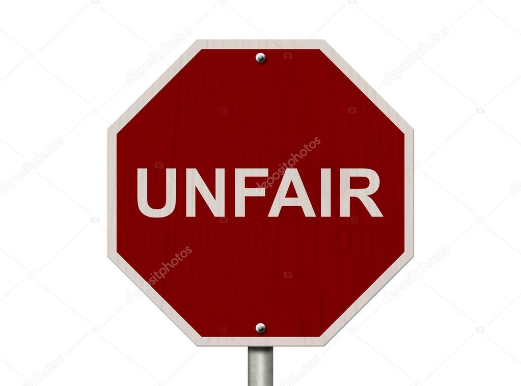 Unfair Sign — Stock Photo © karenr #52271779