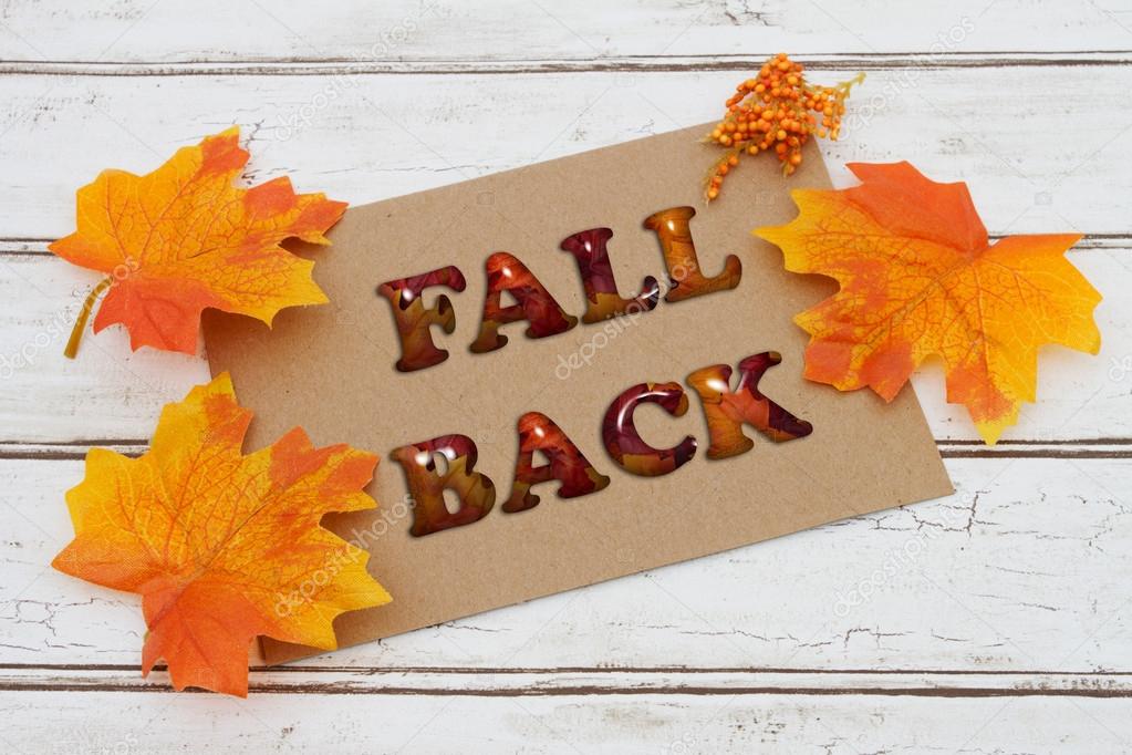 Fall Back Card — Stock Photo © karenr #83119470