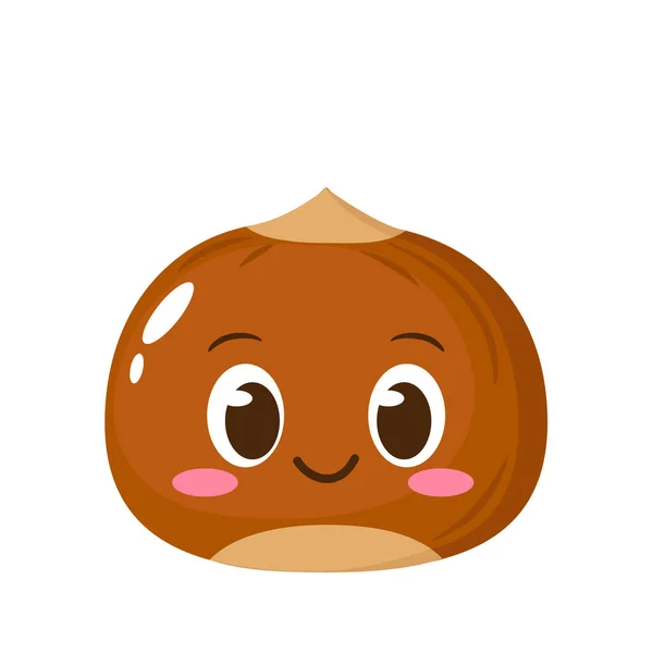 Cute Happy Almond Character Set Funny Nut Emoticon Flat Style Stock ...