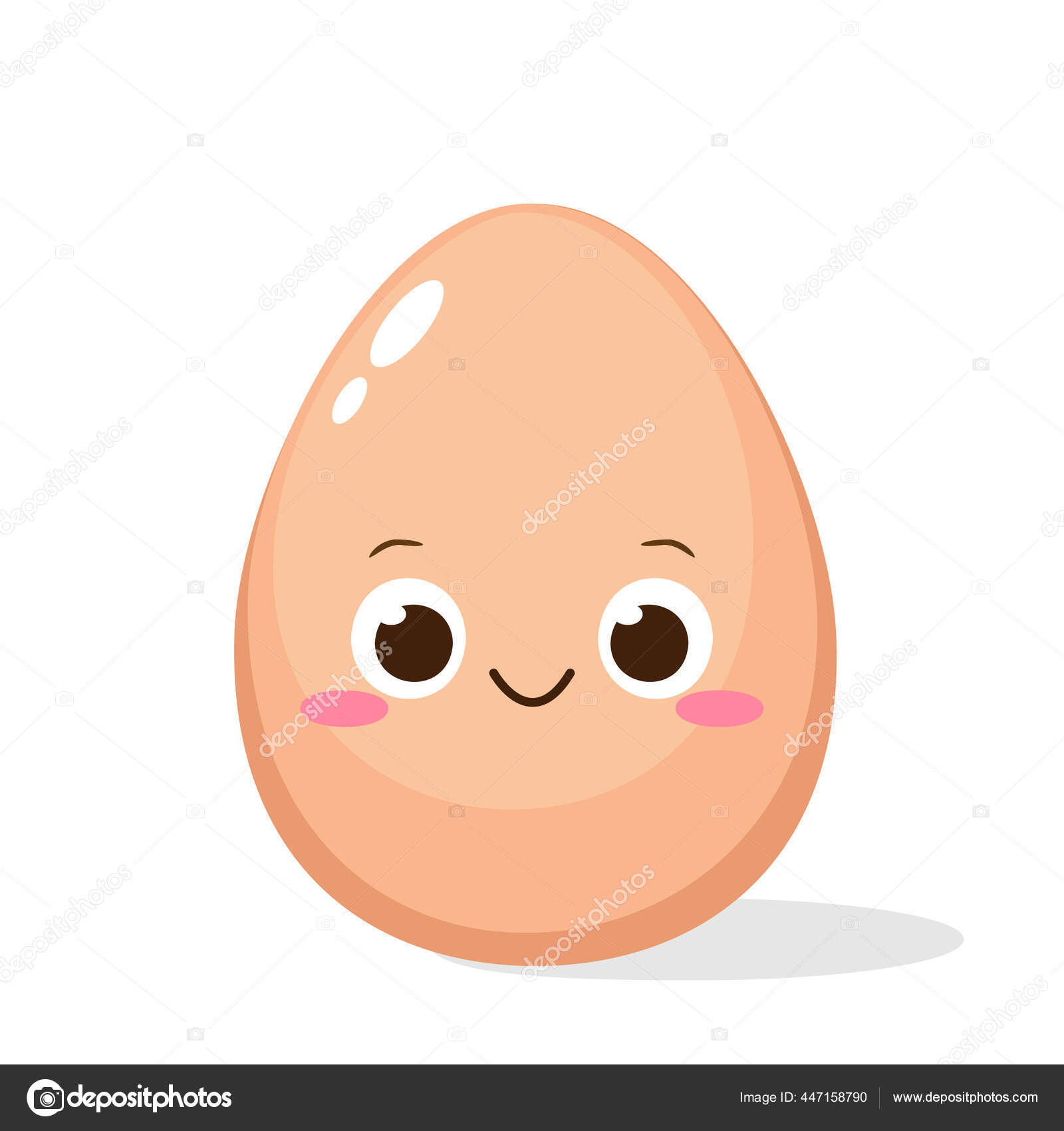 Ciri Khas Kartun Telur Yang Lucu Emoji Telur Yang Lucu — Stok Vektor ...