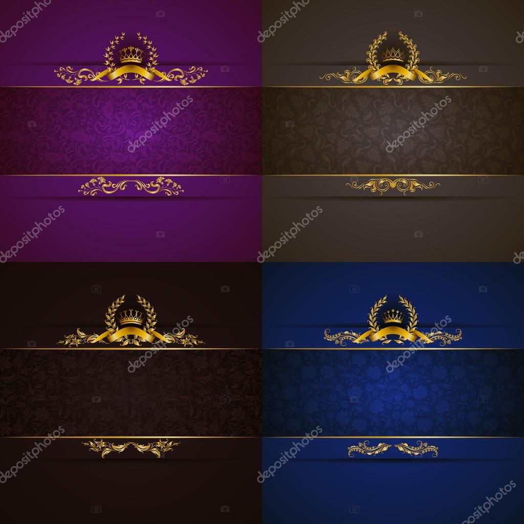 Elegant golden frame banner Stock Vector by ©juli_goncharova 104719640
