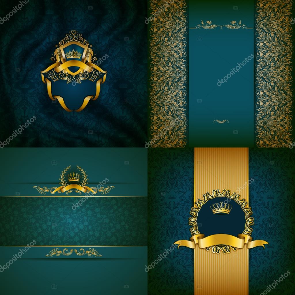 Elegant golden frame banner — Stock Vector © juli_goncharova #104719772