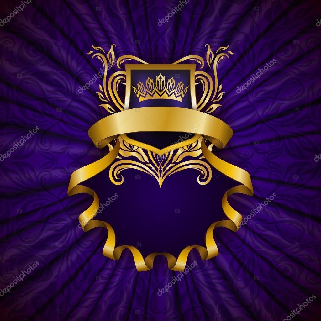 Elegant golden frame banner Stock Vector by ©juli_goncharova 115097522