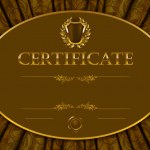 Vintage certificate with gold, luxury, ornamental frames Stock Vector ...