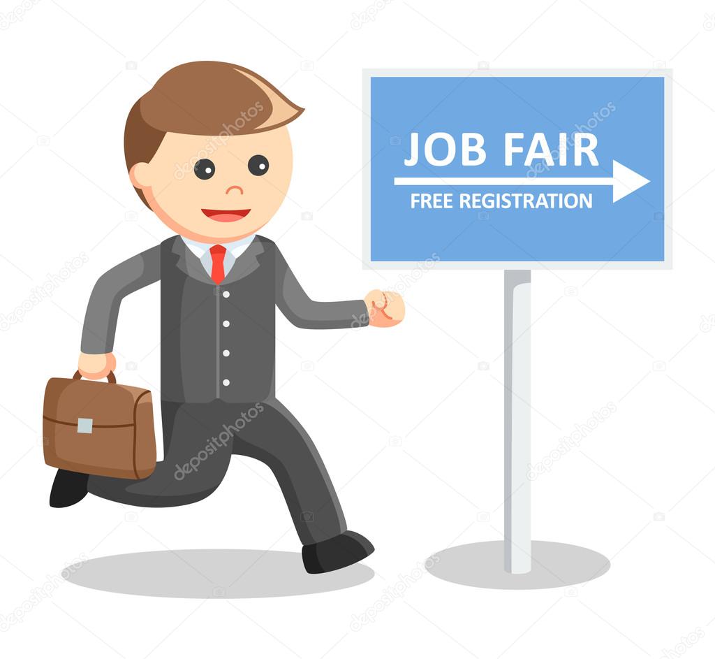 Business man job fair Stock Vector Image by ©redrockerz99 #105026552