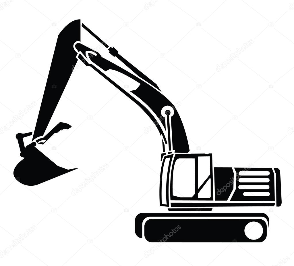 Excavator Symbol Stock Vector by ©redrockerz99 63053235
