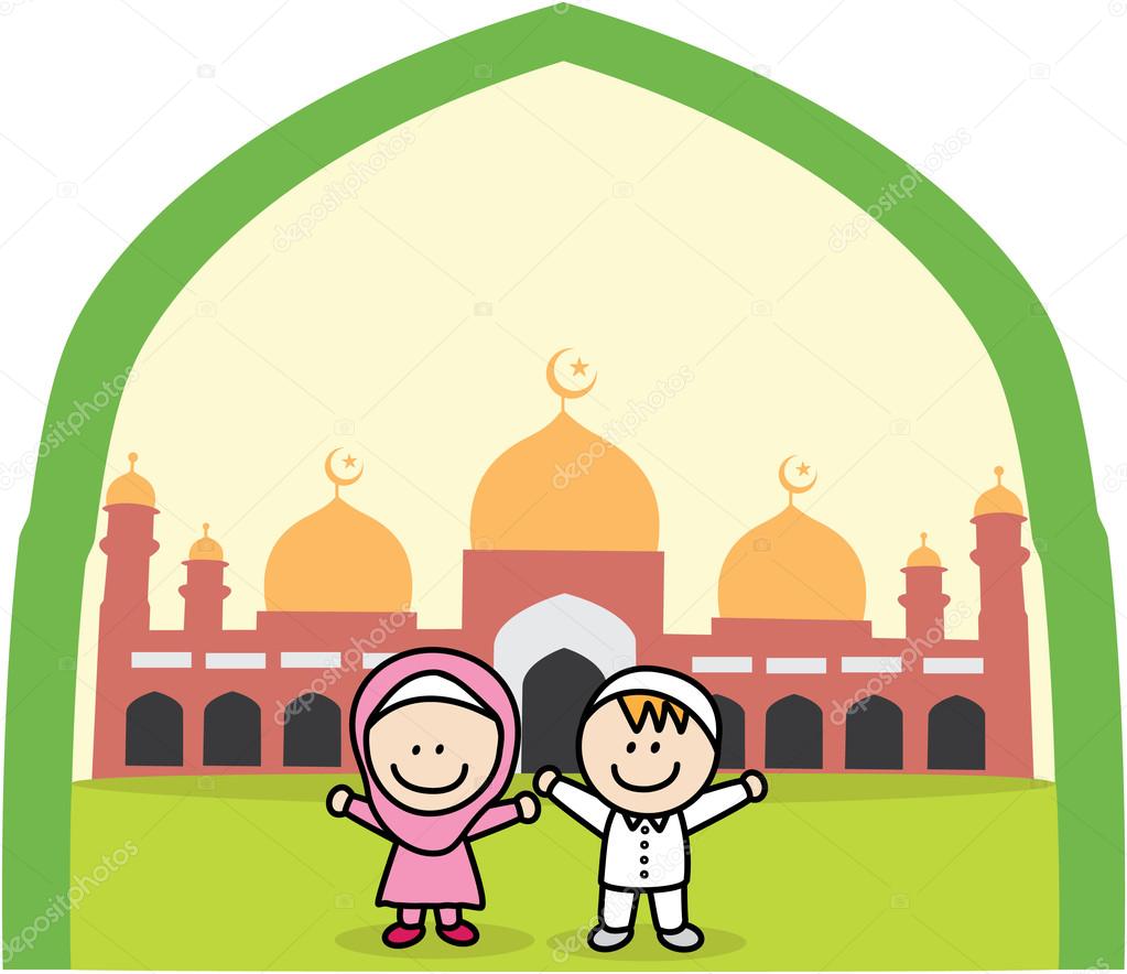 Muslim kids Stock Vector Image by ©redrockerz99 #75991555
