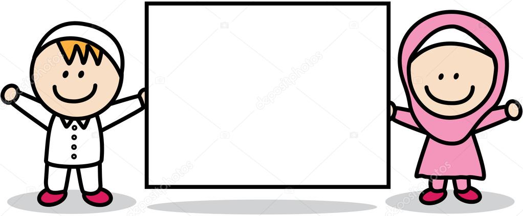 Muslim kids Stock Vector Image by ©redrockerz99 #75991815