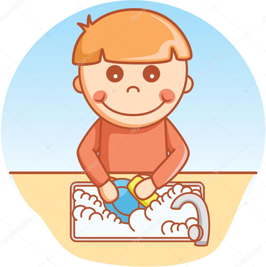 Boy washing doodle Stock Vector Image by ©redrockerz99 #96477996