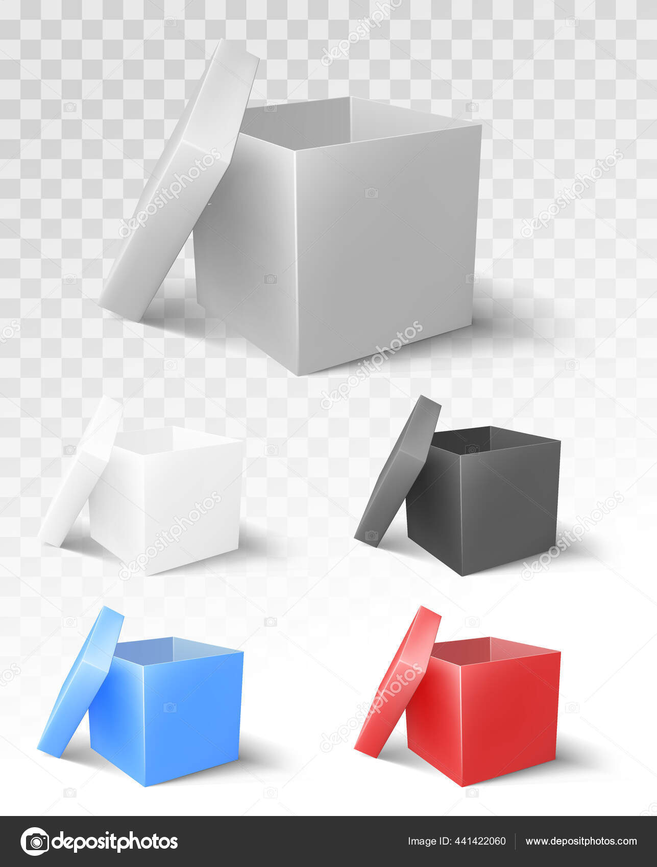 Open Gift Box Vector White Background Stock Vector by ©coffeemill 441422060